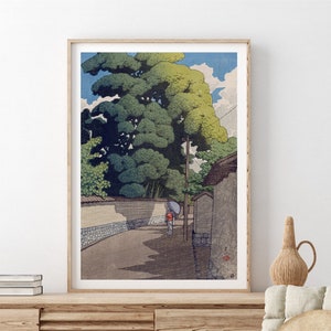 Road to Nikko Japanese Art Poster by Kawase Hasui Ukiyo-e Woodblock ...