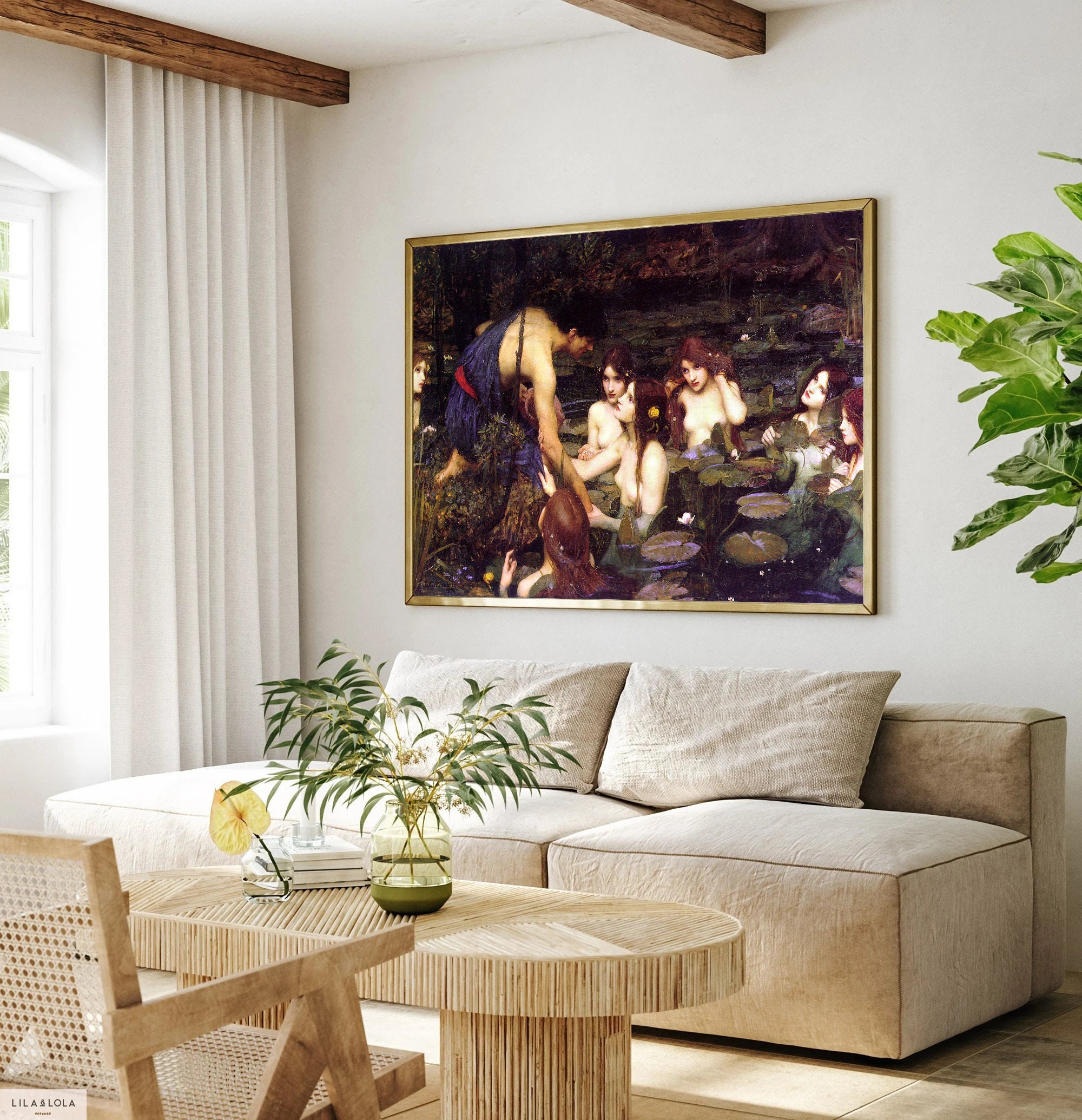 Hylas and the Nymphs Pre-raphaelite Art Poster by John William ...