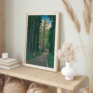 Road to Nikko Japanese Art Poster by Kawase Hasui Ukiyo-e Woodblock ...