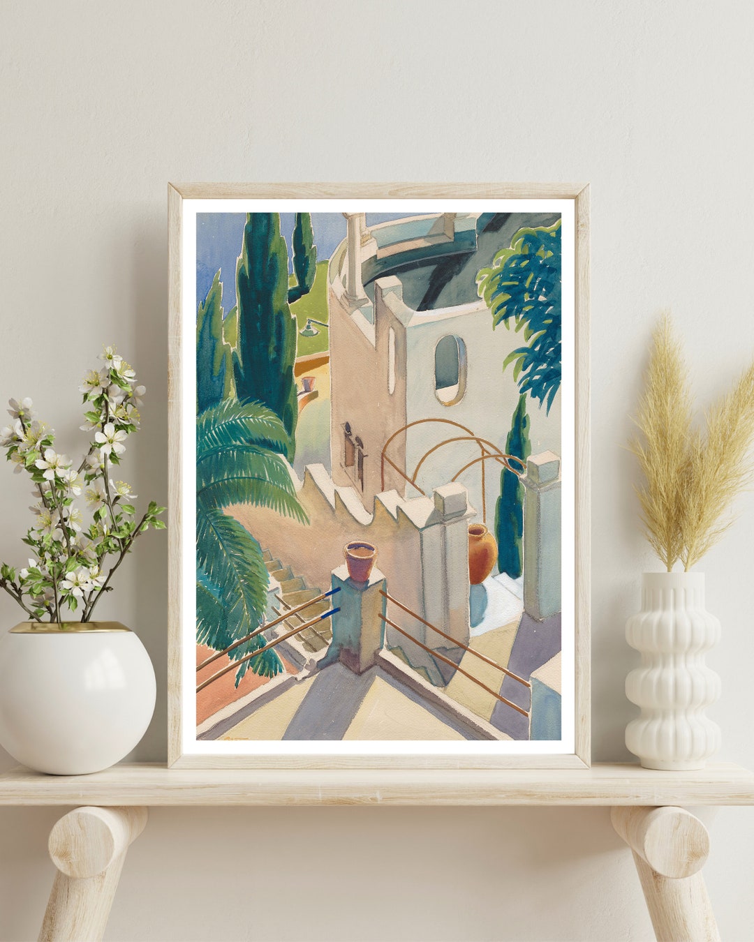 Travel Poster From Our Balcony by Glenn Moore Shaw Watercolor Art Print ...