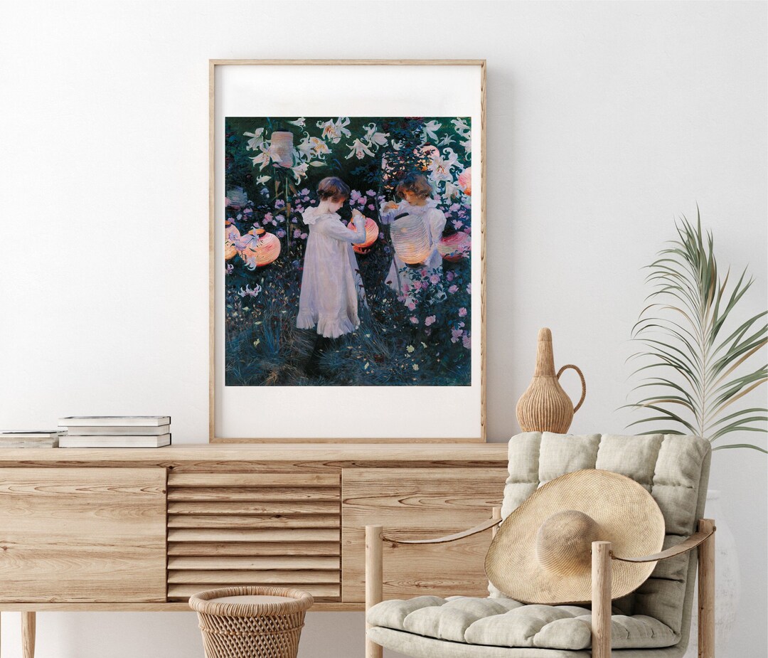 Carnation Lily Lily Rose Art Poster: John Singer Sargent Painting - Etsy