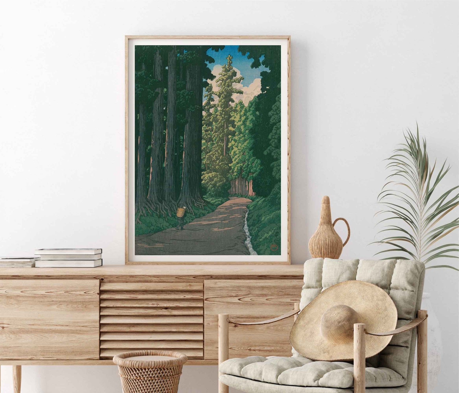 Road to Nikko Japanese Art Poster by Kawase Hasui Ukiyo-e Woodblock ...