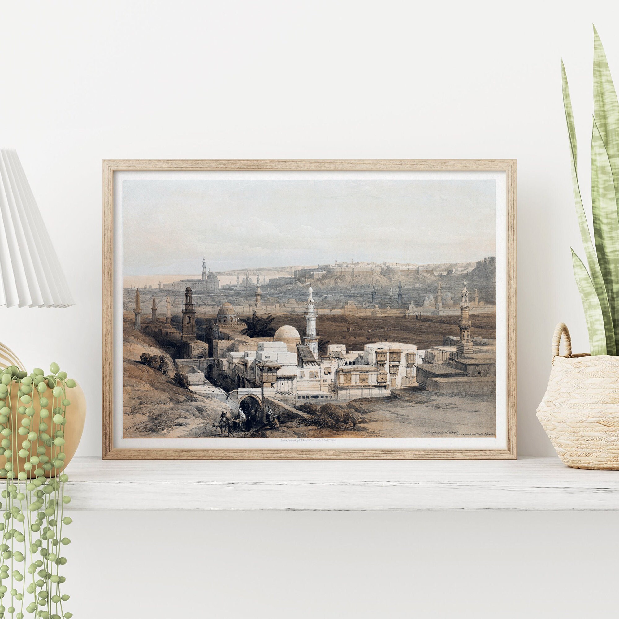 Poster Egypt Cairo Print on Museum Paper of a Color Drawing - Etsy