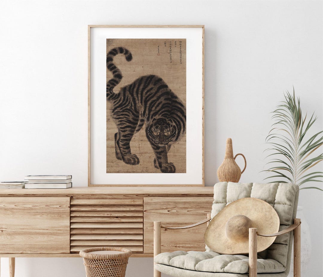 Minhwa Tiger – Korean Art Print From the Joseon Dynasty – Asian Tigers ...