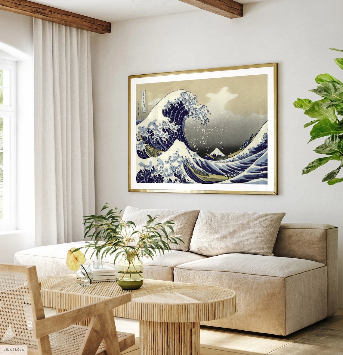 The Great Wave of Kanagawa by Hokusai Poster on Paper Museum Wall Decor ...