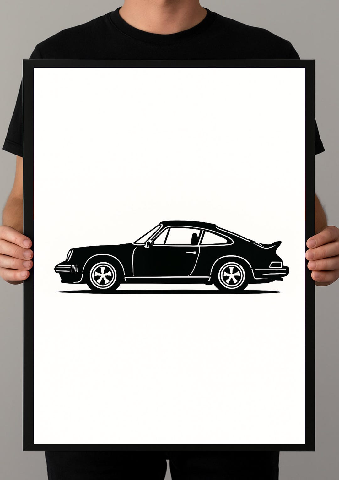 Porsche 911 Line Drawing – Minimalist Car Poster as Digital Print ...