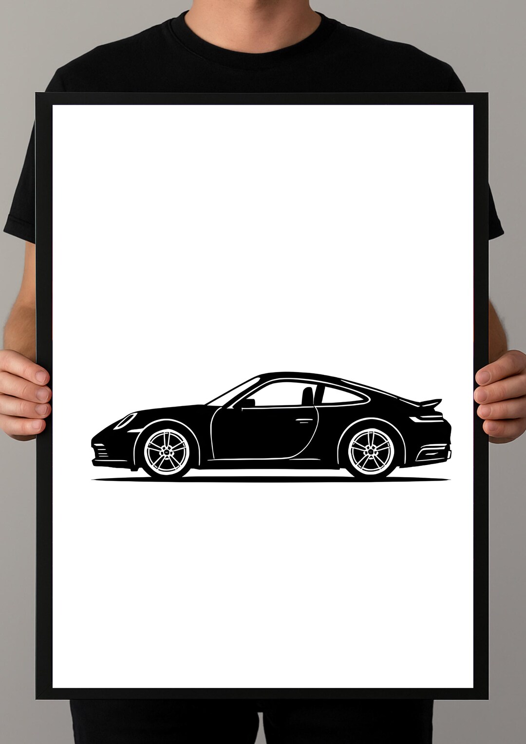 Porsche 911 Line Drawing – Minimalist Car Poster as Digital Print ...