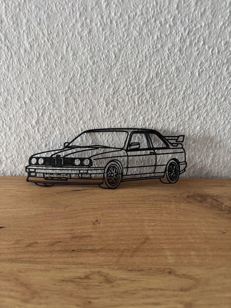 BMW E30 M3 Silhouette SVG PNG DXF | Car Line Art | Digital Download ...