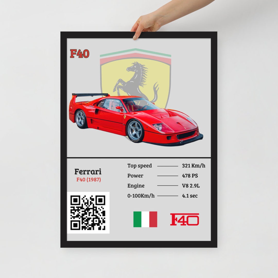 Ferrari F40 | Ferrari F40 Poster | Ferrari Posters | F40 | Ferrari F40 ...