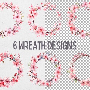 Watercolor Cherry Blossom Clipart Bundle, Spring and Summer Flowers ...