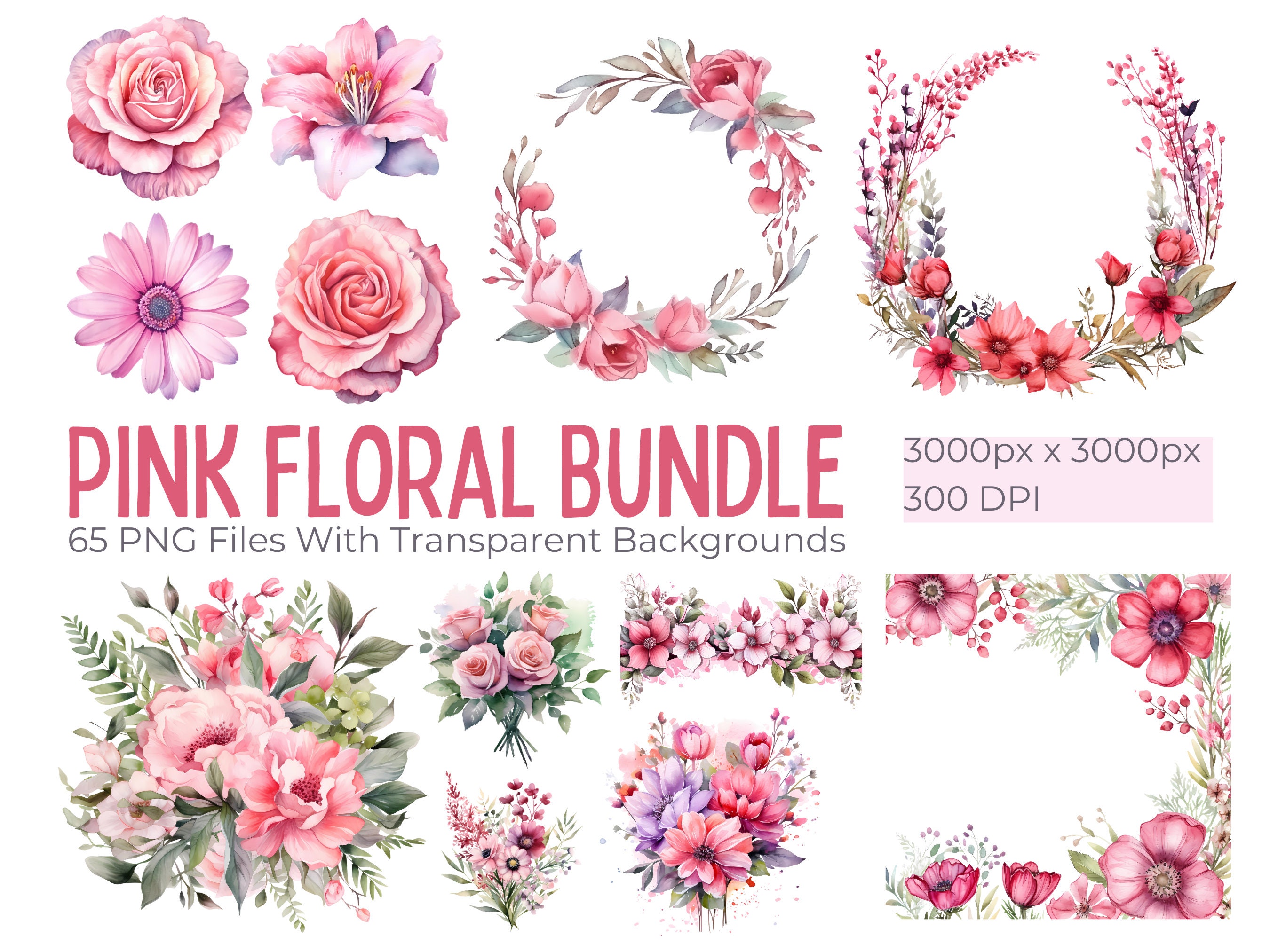 Pink Floral Background Png