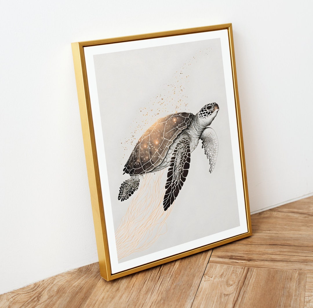 Celestial Turtle: Printable Poster of an Amazing Sea Creature - Etsy