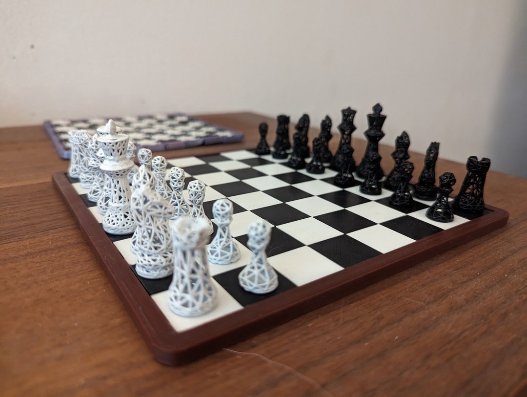 3D Printed Polygon Chess Set Handmade! (18cm X 18cm) - Etsy