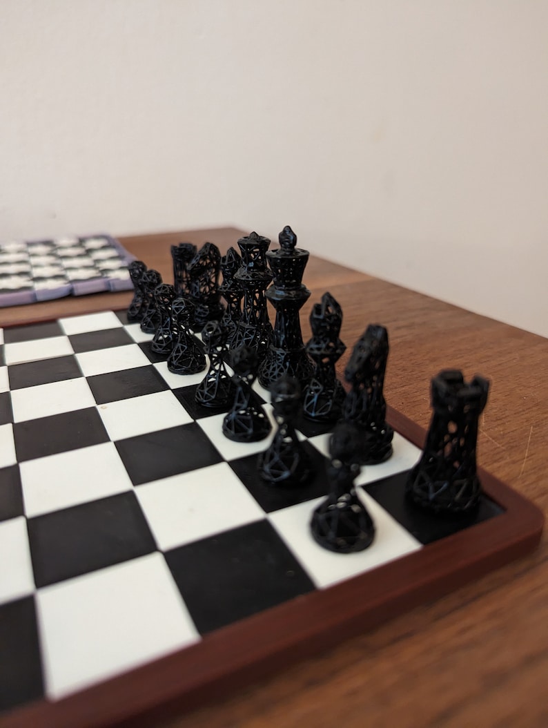 3D Printed Polygon Chess Set Handmade 18cm X 18cm - Etsy