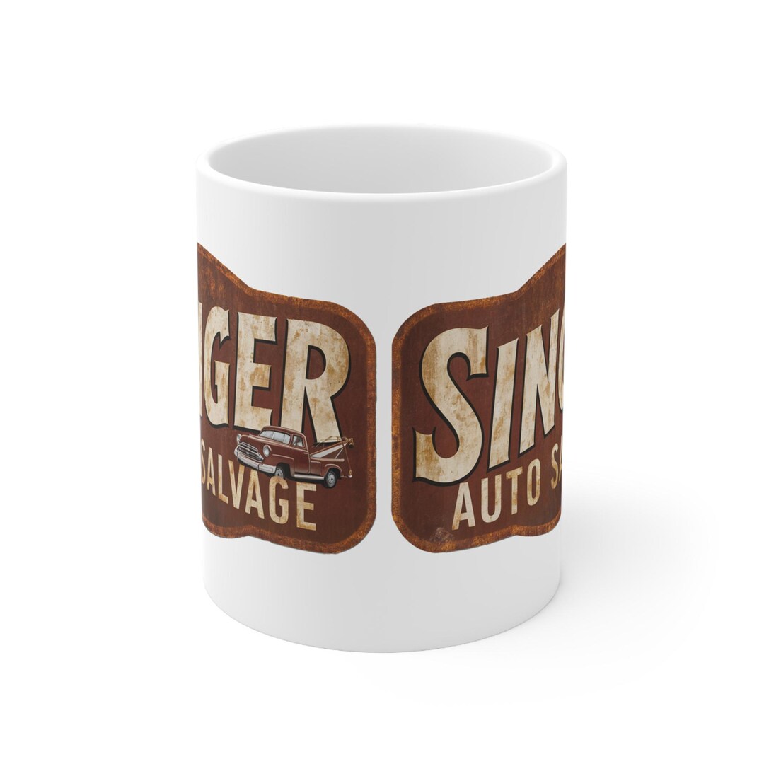 Supernatural Bobby Singer 'singer Auto Salvage' Mug, Coffee Cup, 11oz ...