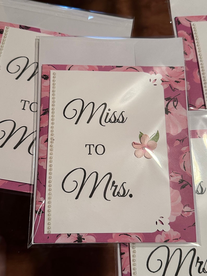 Bridal Party Card: Miss to Mrs. - Etsy