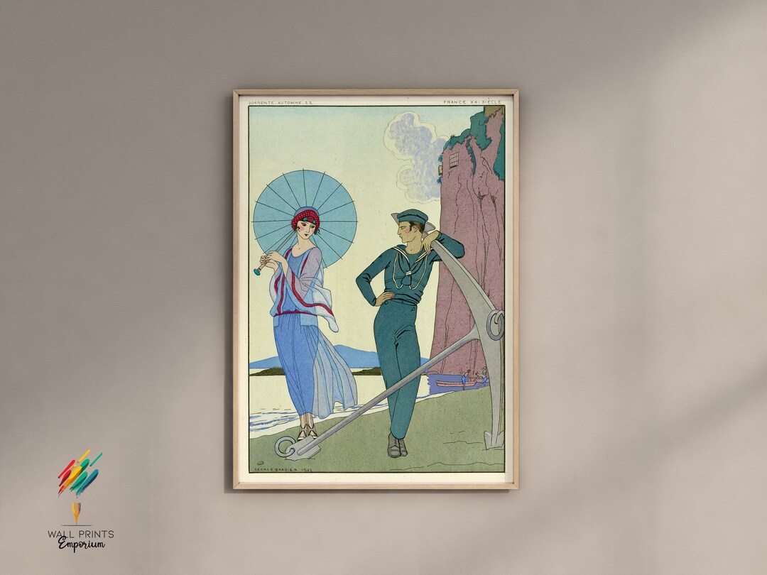 French Art Deco Print Download, George Barbier Painting, Sailor ...