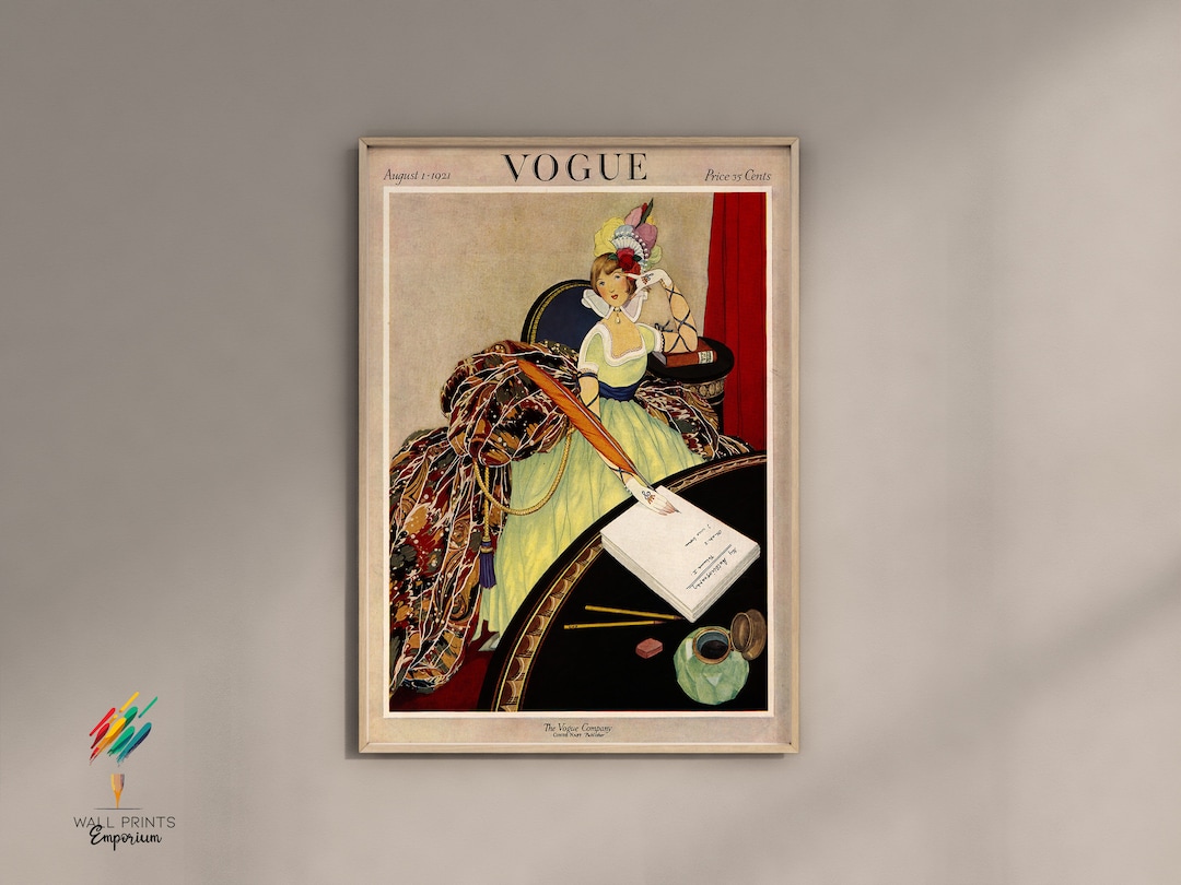 Instant Download 1920s Art Deco Magazine Cover Print, Digital Female ...