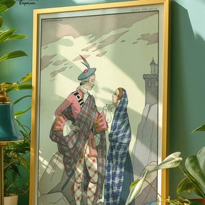 George Barbier Art Deco Collection, Vintage Scottish Wall Art Print ...