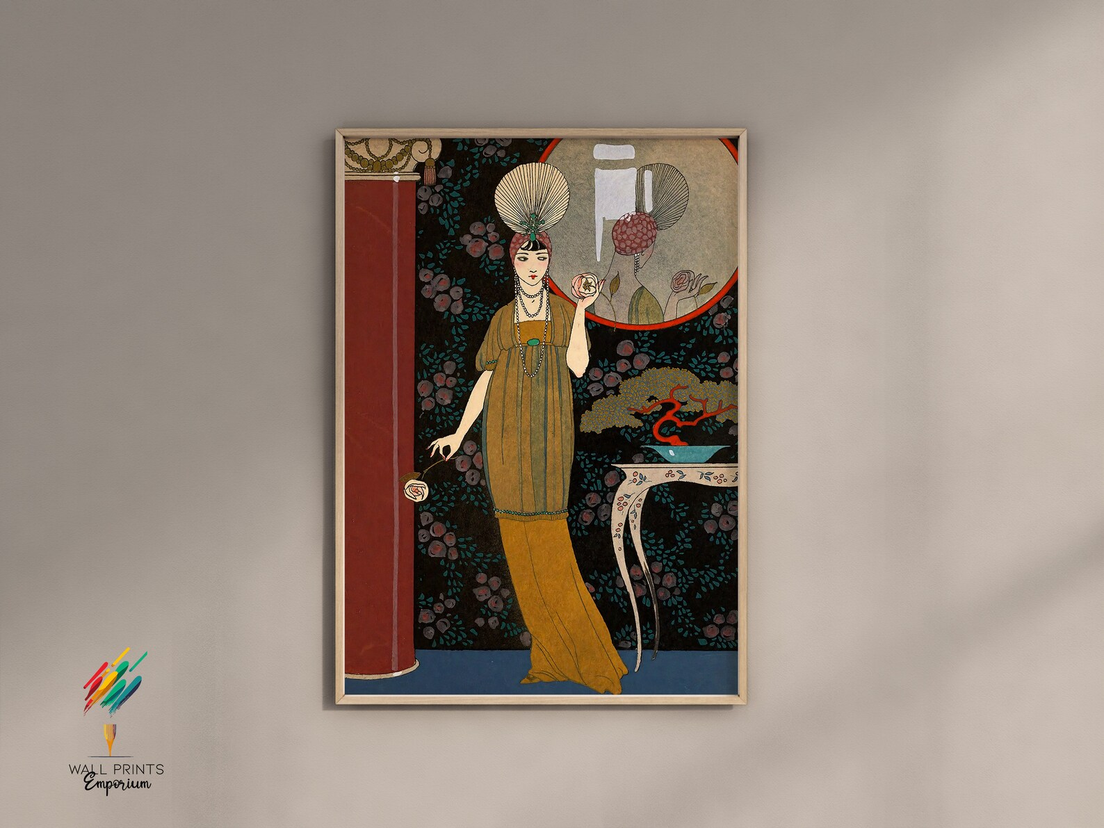 French Art Deco Female Portrait Print Digital Download, George Barbier ...