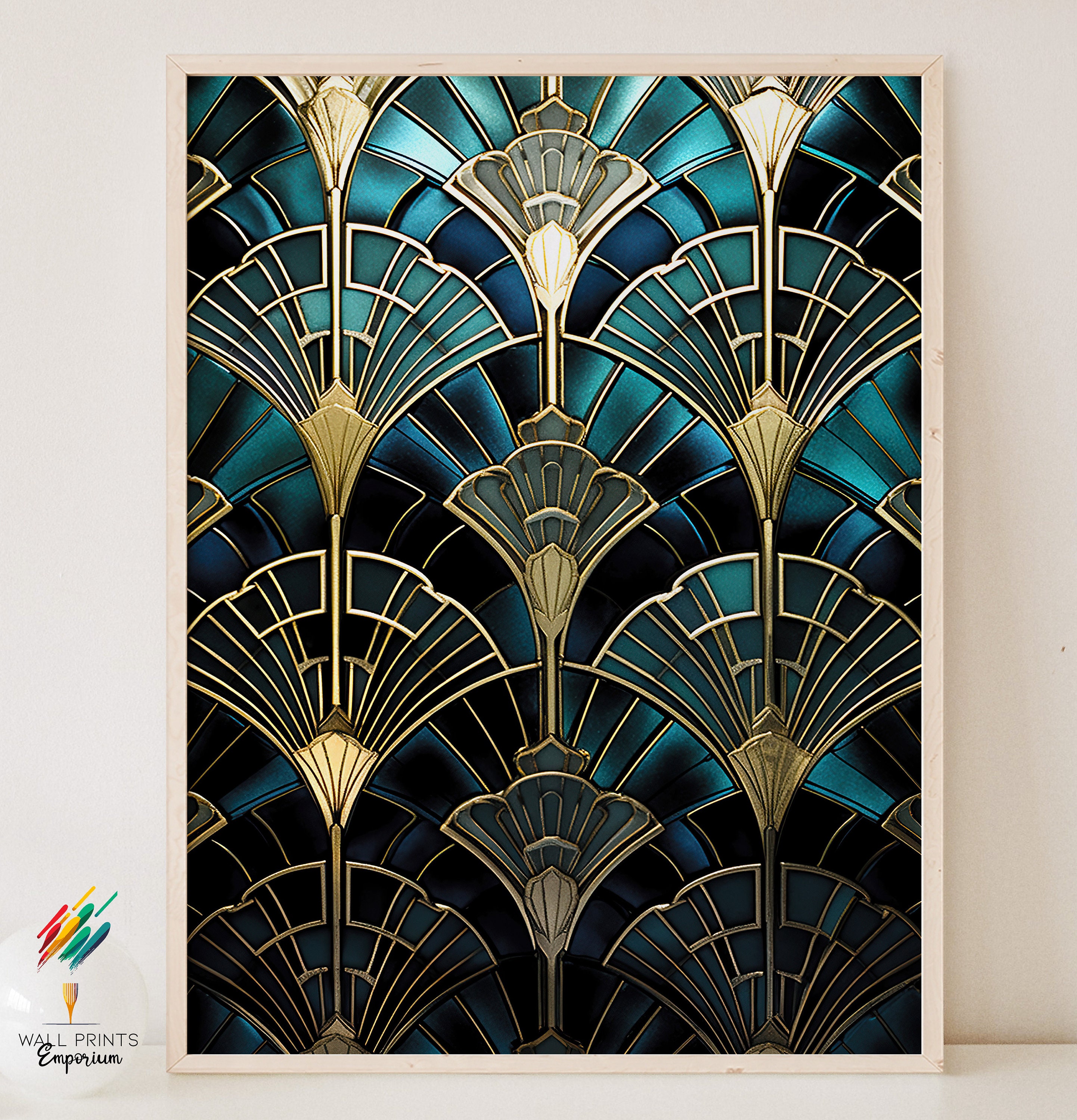 10 Piece Set Art Deco Wall Decor Printable Art Deco Print - Etsy