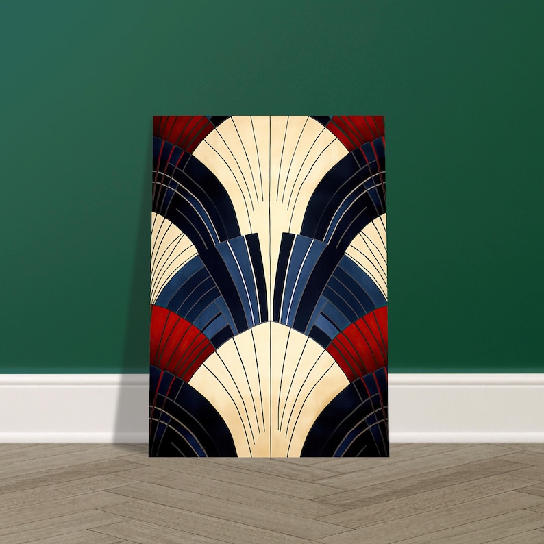 1920s Wall Art Navy Blue & Gold Art Deco Wall Art 1920s Art - Etsy