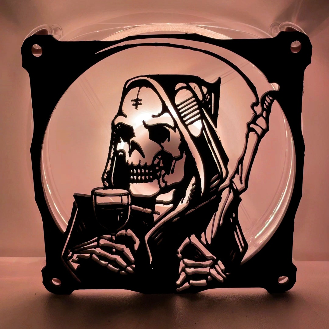 The Death Fan Cover 120mm RGB Fan Grill - Custom 3D Printed Gaming PC ...