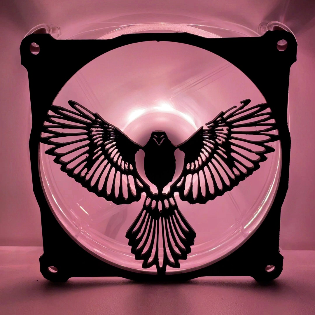 Hawk Fan Cover 120mm RGB Fan Grill - Custom 3D Printed Gaming PC Fan ...