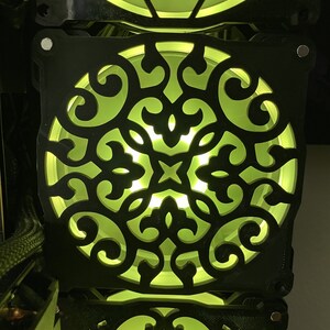 Pattern Art Fan Cover 120mm RGB Fan Grill - Custom 3D Printed Gaming PC ...