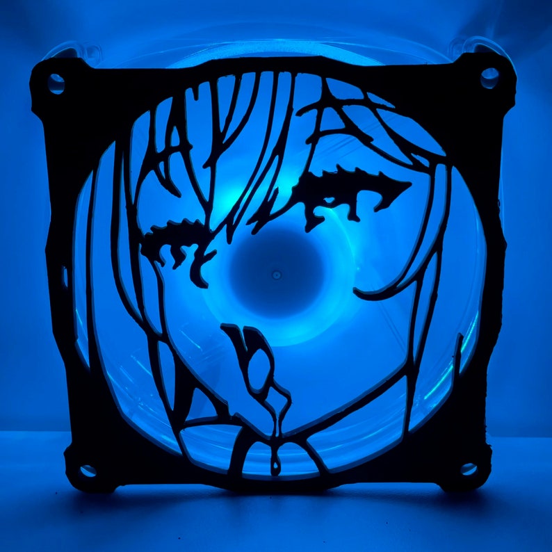 Anime Girl RGB Fan Grill: Custom 3D Printed PC Mod (120mm) - Etsy