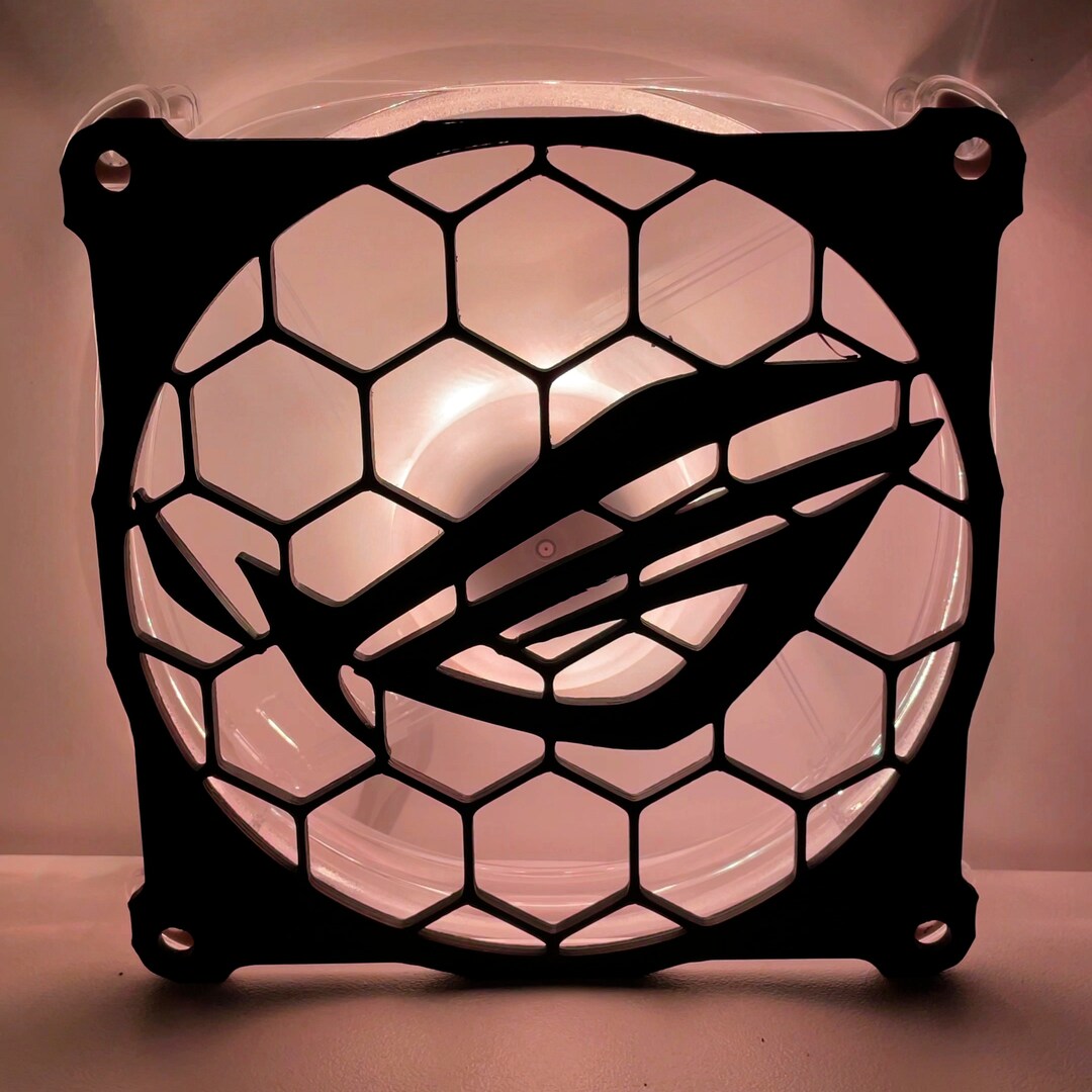 Asus ROG Logo Fan Cover 120mm RGB Fan Grill Custom 3D Printed Gaming PC ...