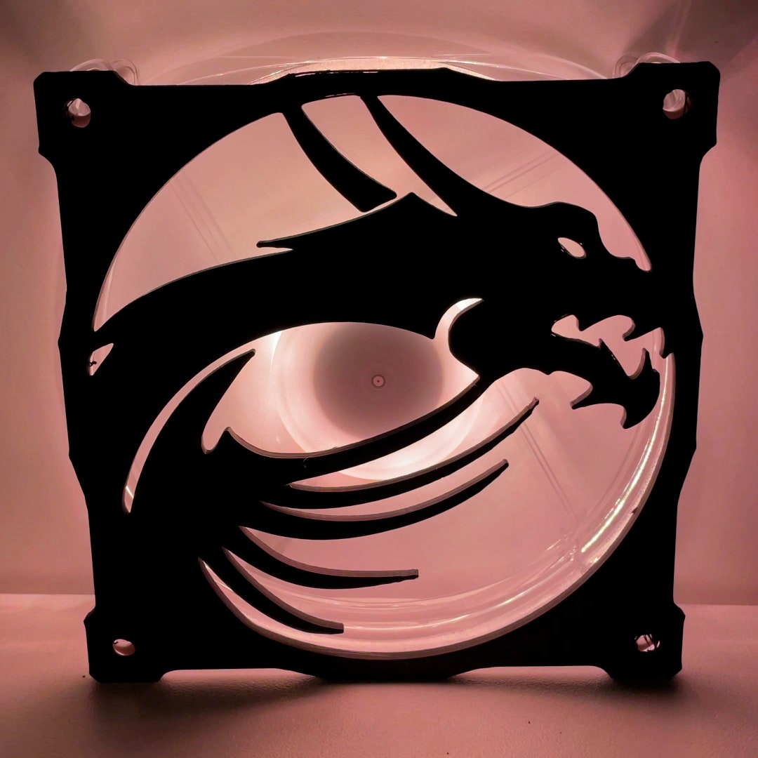 MSI Logo Fan Cover 120mm RGB Fan Grill Custom 3D Printed Gaming PC Fan ...