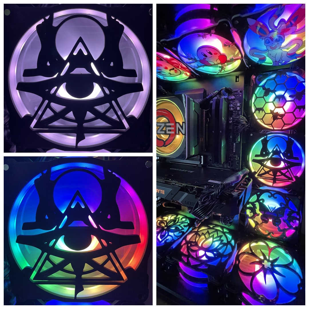 Egypt Eye Fan Cover 120mm RGB Fan Grill - Custom 3D Printed Gaming PC ...