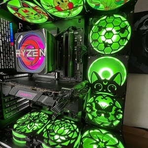 Peekaboo Cat Fan Cover 120mm RGB Fan Grill - Custom 3D Printed Gaming ...