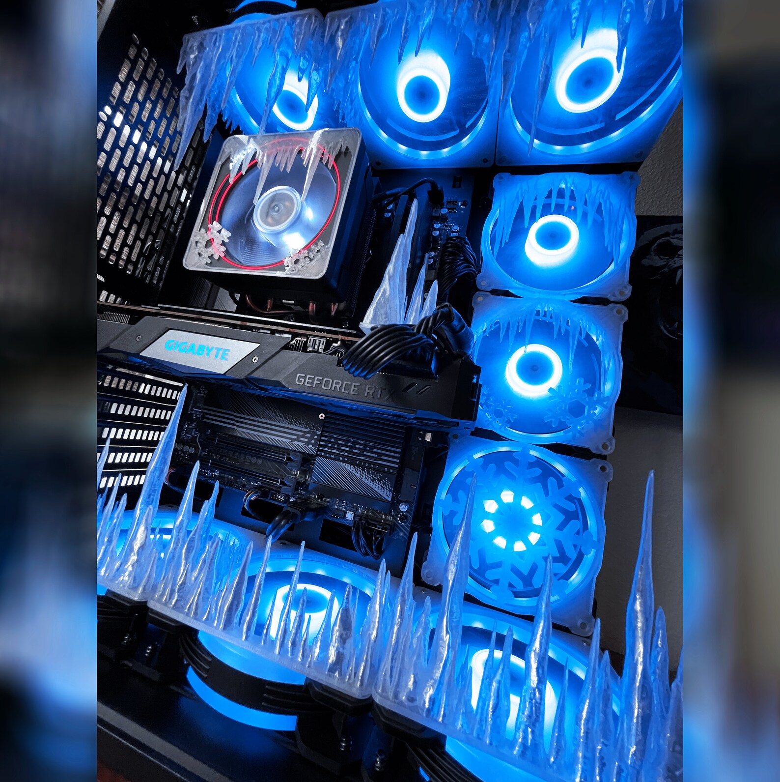 Custom Ice Mod RGB 3D Fan Frame Covers for Gaming Computer PC - Etsy