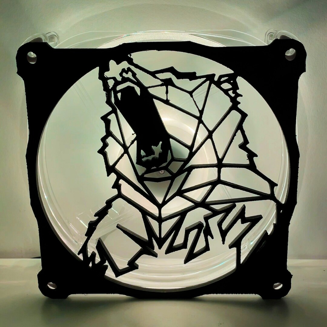 Low Poly Bear Fan Cover 120mm RGB Fan Grill - Custom 3D Printed Gaming ...