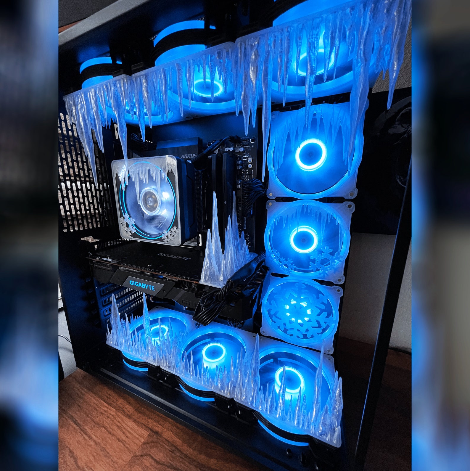 Custom Ice Mod RGB 3D Fan Frame Covers for Gaming Computer PC - Etsy