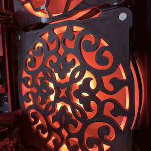 Pattern Art Fan Cover 120mm RGB Fan Grill - Custom 3D Printed Gaming PC ...