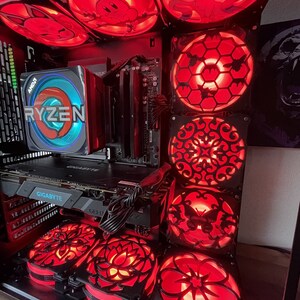 Pattern Art Fan Cover 120mm RGB Fan Grill - Custom 3D Printed Gaming PC ...