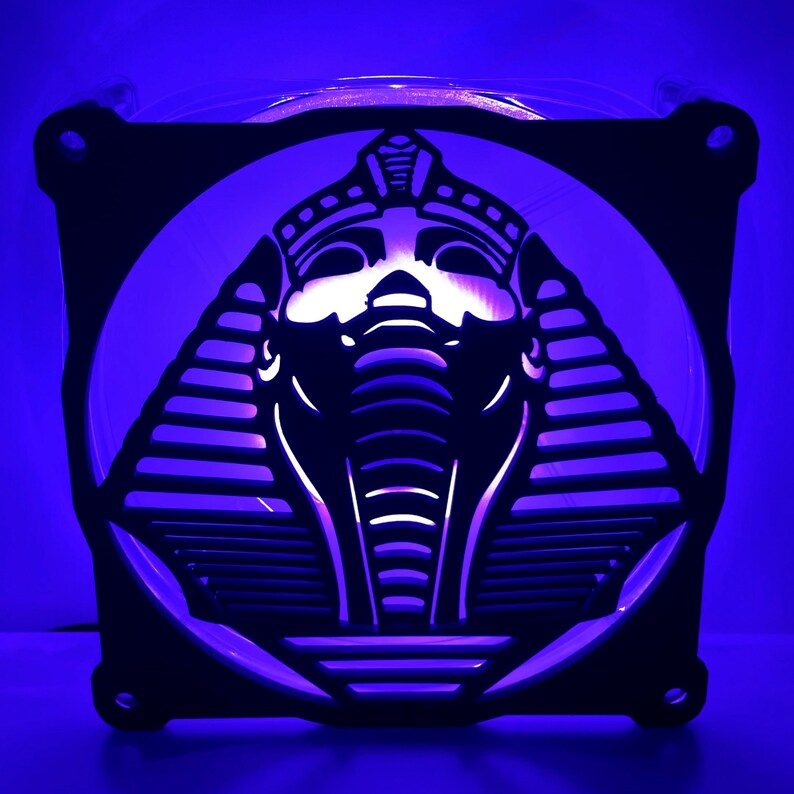 Tutankhamun Fan Cover 120mm RGB Fan Grill Custom 3D Printed - Etsy