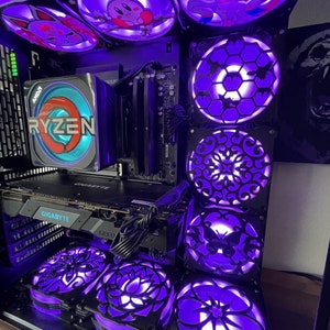 Pattern Art Fan Cover 120mm RGB Fan Grill - Custom 3D Printed Gaming PC ...