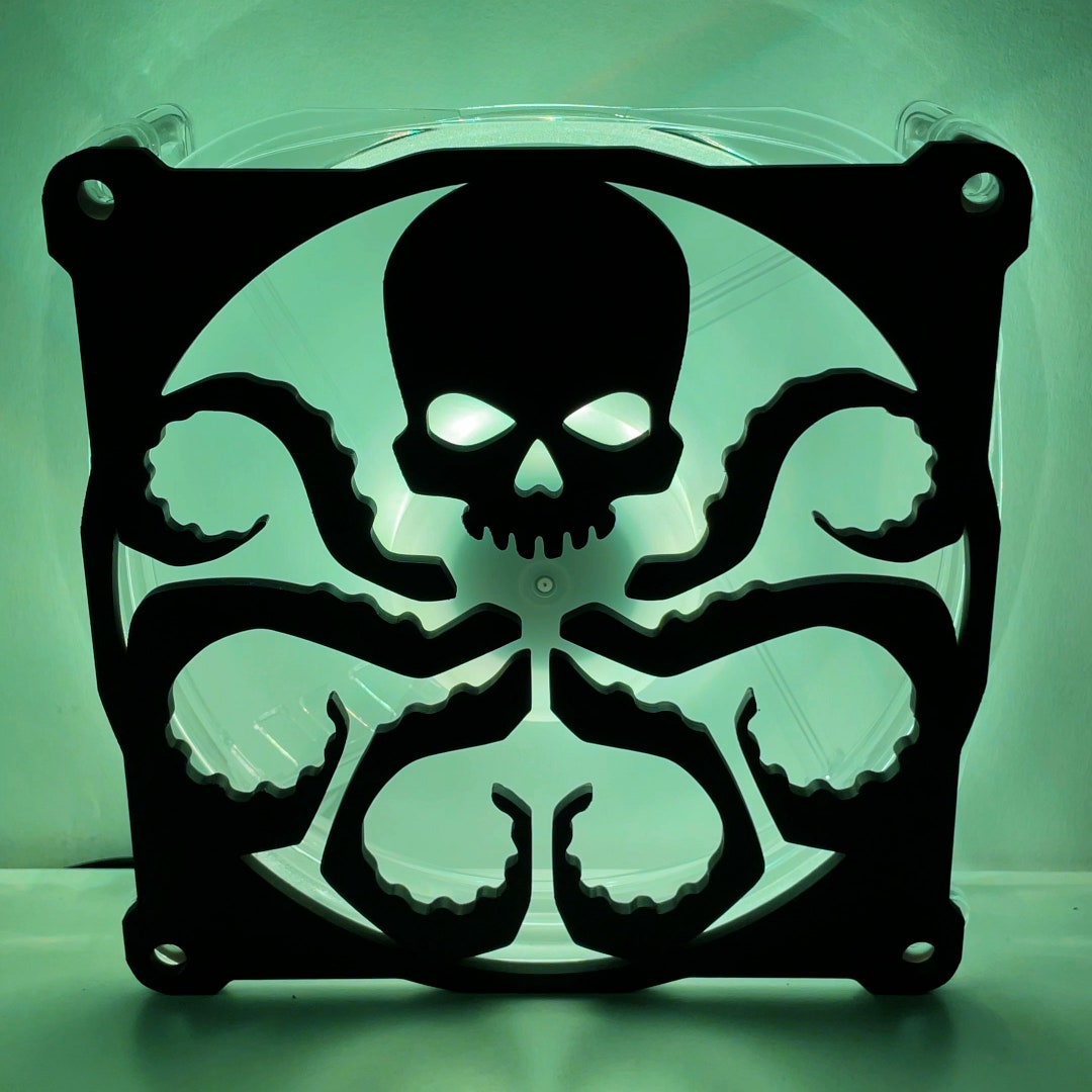HYDRA Fan Cover 120mm RGB Fan Grill - Custom 3D Printed Gaming PC Fan ...