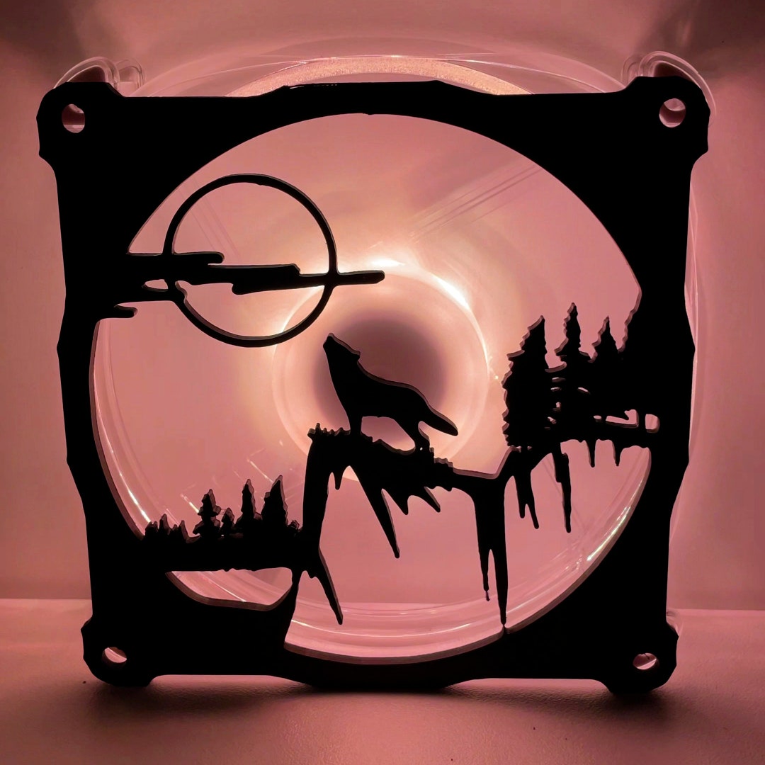 Lone Wolf RGB Fan Grill: Custom 3D Printed PC Mod - 120mm - Etsy