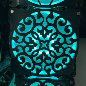 Pattern Art Fan Cover 120mm RGB Fan Grill - Custom 3D Printed Gaming PC ...