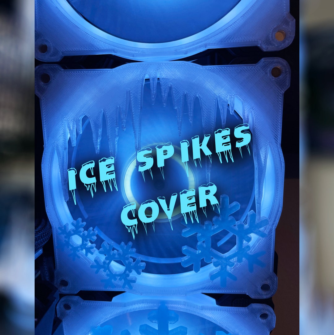 Ice Spikes Snowflakes RGB Fan Cover: Custom PC Game Mod - Etsy