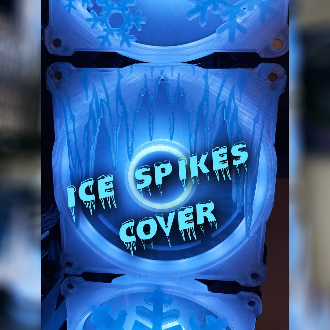 Ice Spikes RGB Fan Cover: Custom PC Game Mod, 120mm Magnet Grill - Etsy