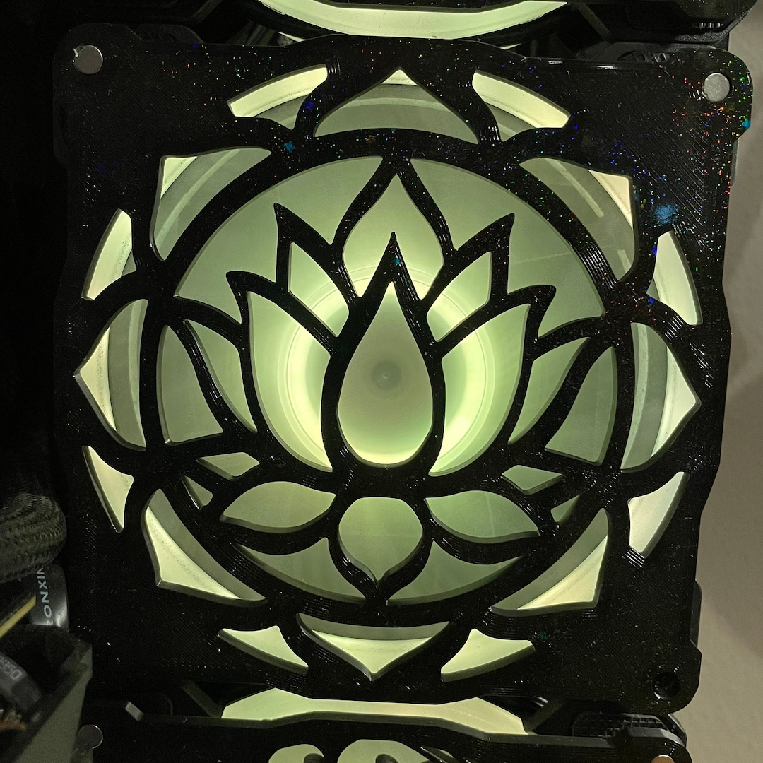 Lotus Flower Fan Grill: 120mm Custom PC Case Cover - Etsy