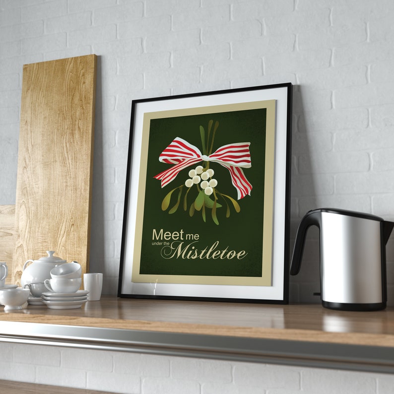 Mistletoe Print | Digital Art Download | Mistletoe Christmas Decor ...