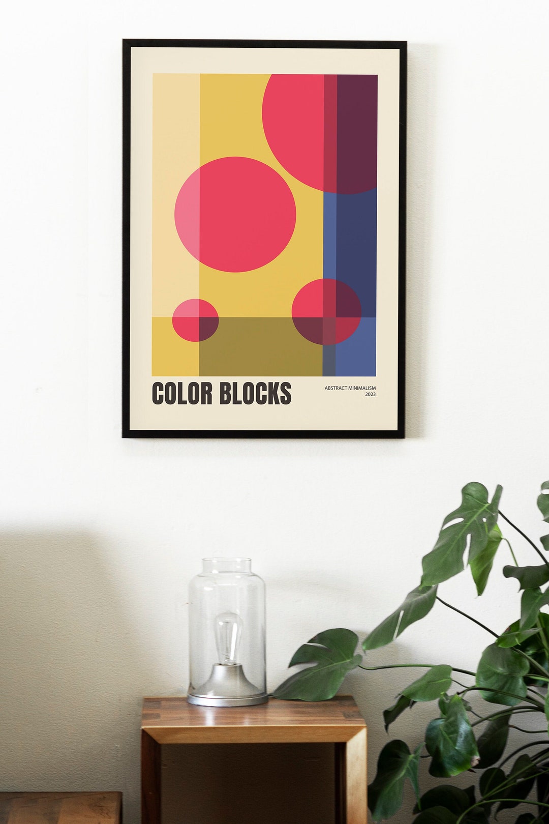 Color Block Poster, Modern Wall Art, Abstract Prints, Minimalist Design ...