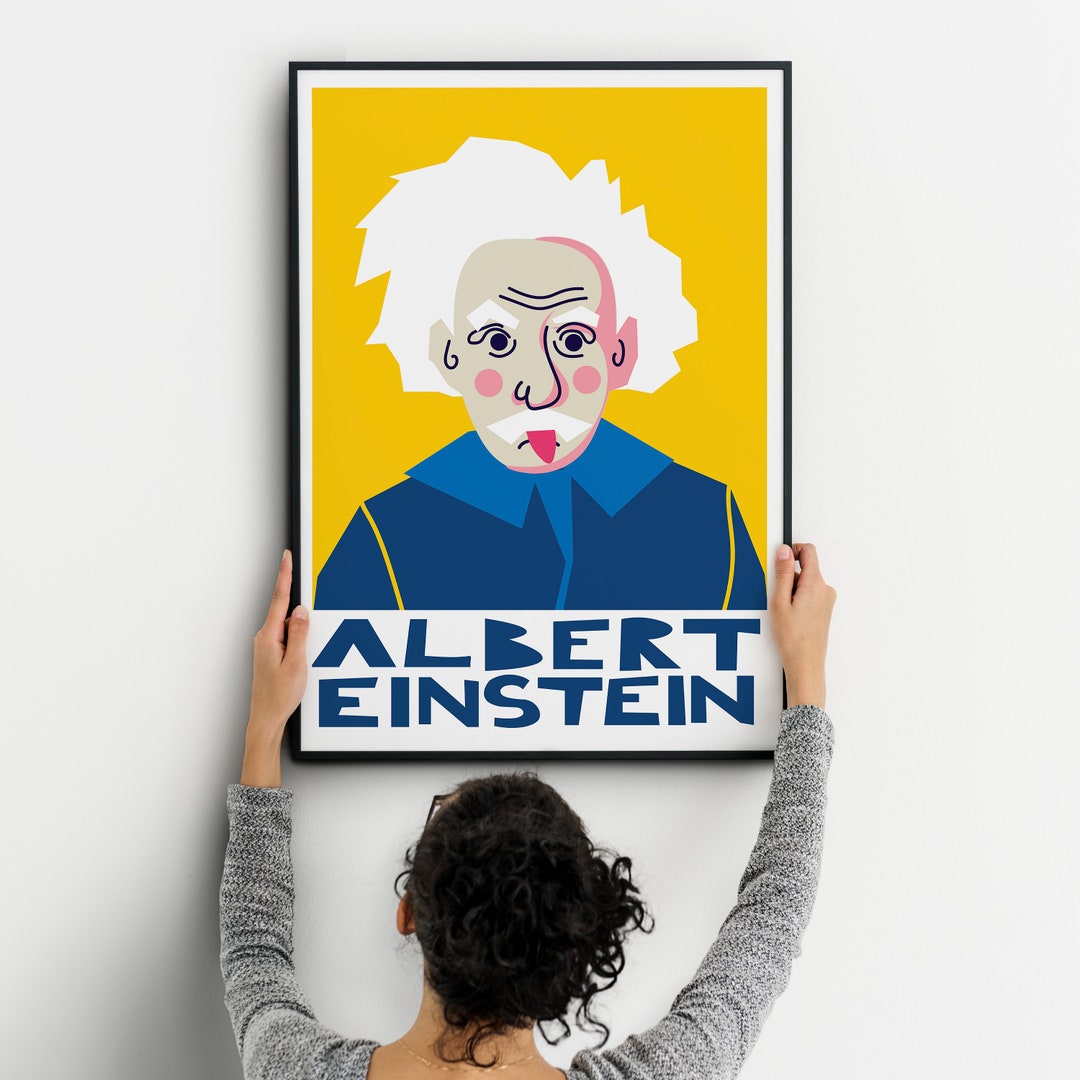 Albert Einstein Printable Art, Einstein Poster, Einstein Art Print ...